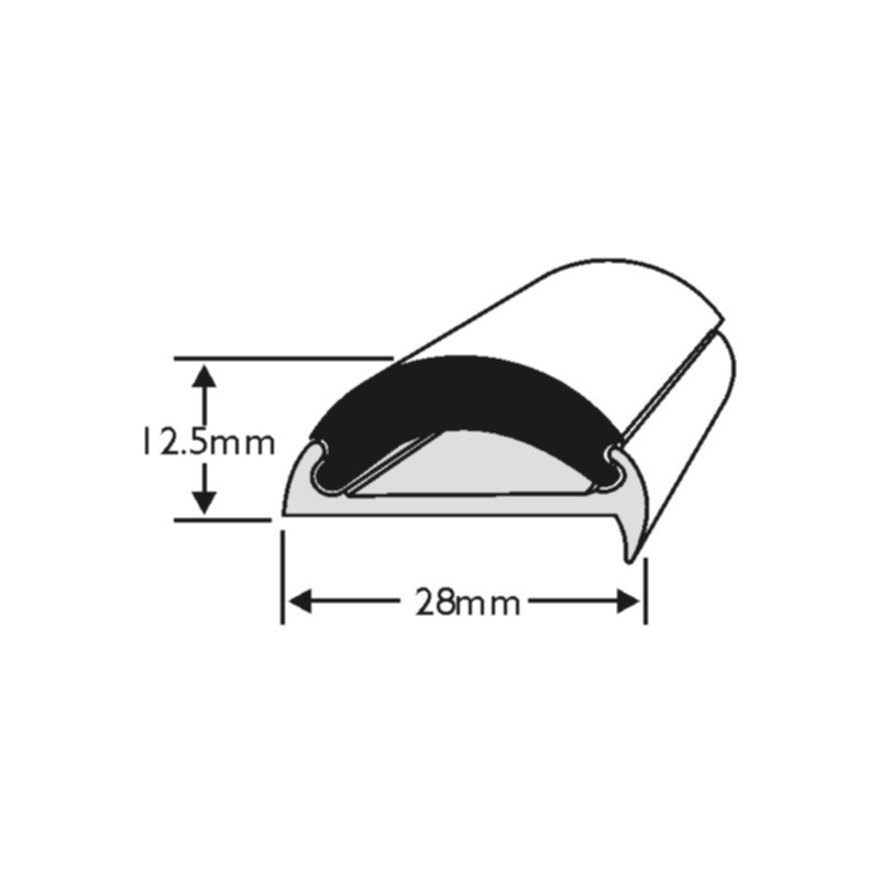 Liston bateau aluminium anodisé ALI 114 - 28mm