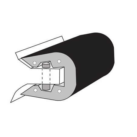 Liston pour bateau en PVC - Forme en U de 12.5mm