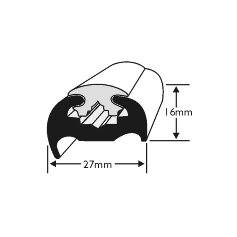Liston bateau PVC rigide PVC 180 - 27mm